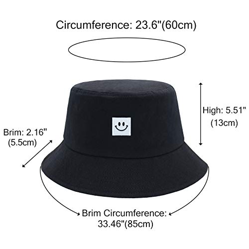Bucket Hat,Unisex 100% Cotton Summer Travel Beach Sun Cap