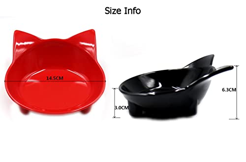 Cat Bowls, Anti-Slip Multi-Purpose Cat Food Bowl Pet Water Bowl Cat Feeding Bowl for Cats and Small Dogs (Pink)