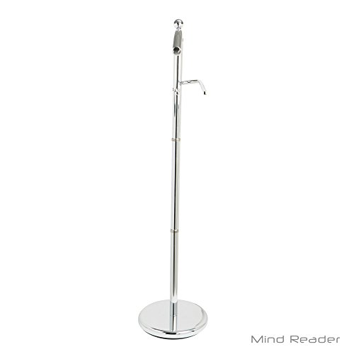 Mind Reader Stainless Steel Valet Suit Rack Stand, Silver