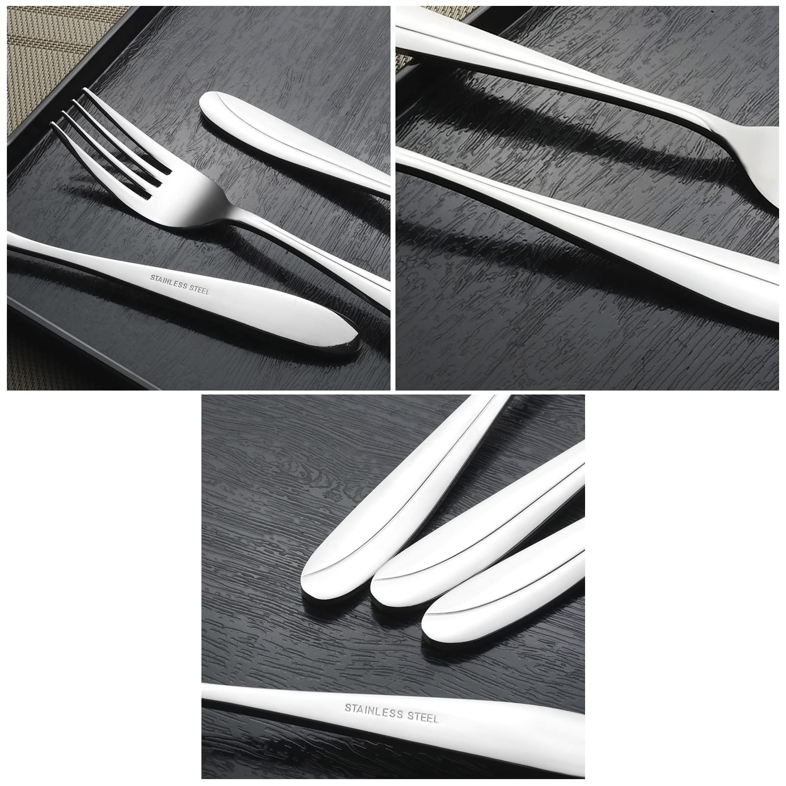 Anbers 8 Piece Large Serving Forks, Stainless Steel Buffet Banquet Serving Forks