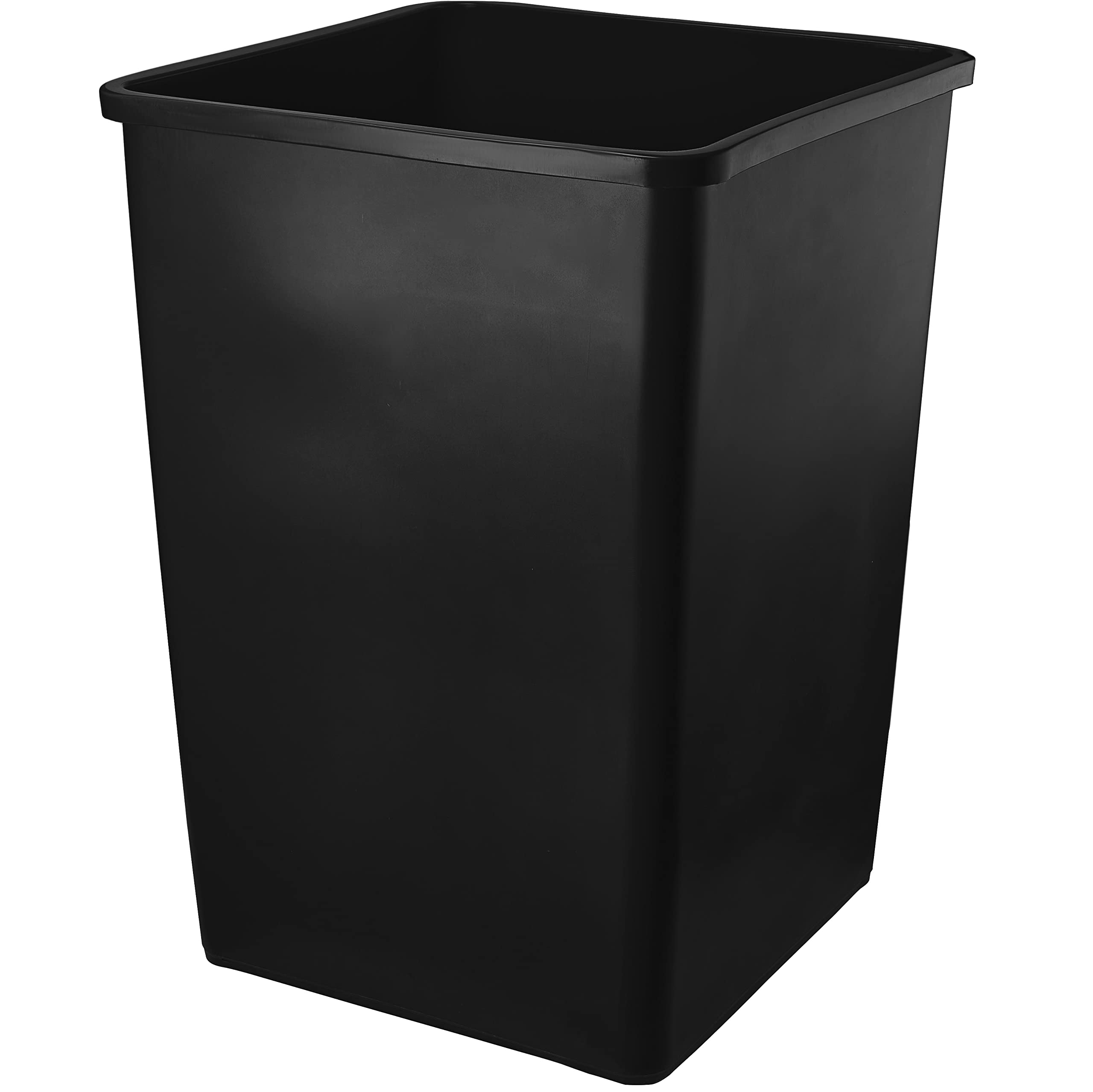 PRO&Family 140 Qt. / 35 Gallon / 132 Liters Black Square Trash Can. Trash Bin Kitchen Trash Can Recycling Bins Plastic Bin Garbage Can.