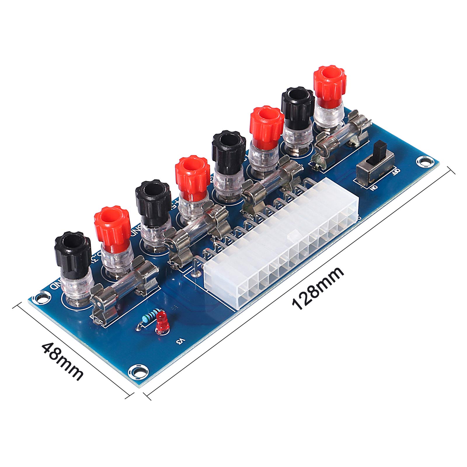 ALMOCN 2PCS 24 Pin XH-M229 Benchtop Power Board Computer ATX Power Supply Breakout Adapter Module Desktop Computer Chassis Power Supply ATX Transfer Board 12V 5V 3.3V