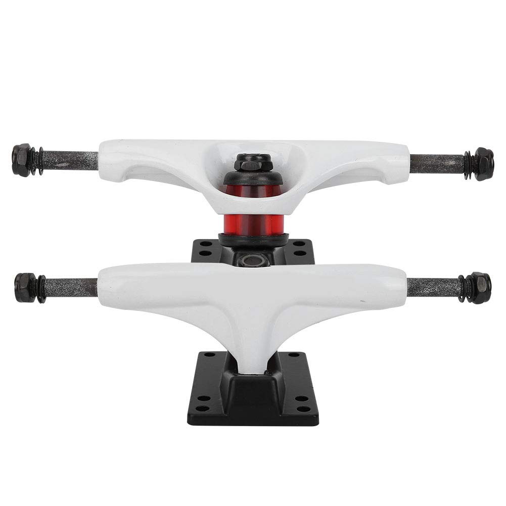 Alomejor 1 Pair Skateboard Truck 4 8 inch Long Board Independent Trucks for Mountain Skate Board Accessories White
