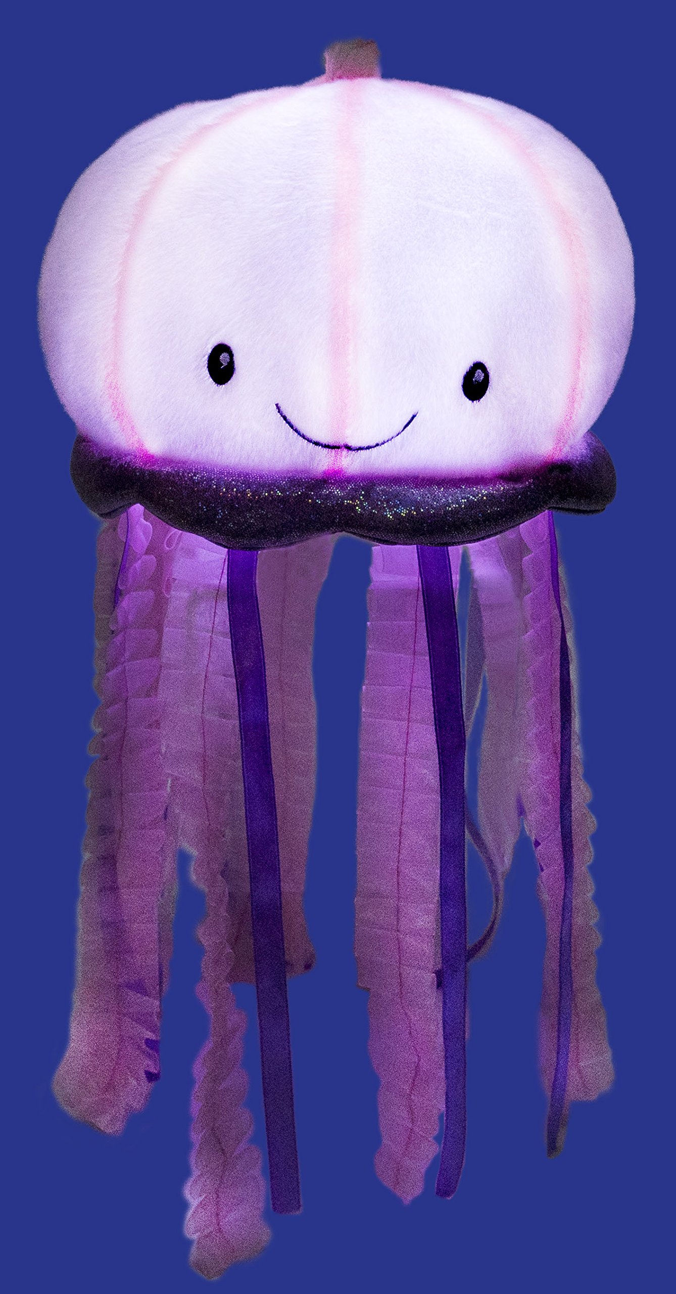 Cuddle Barn Rosy The Jellyfish - Musical Stuffed Animal Baby Plush Toy with Soothing Lights, 12” (Pink)