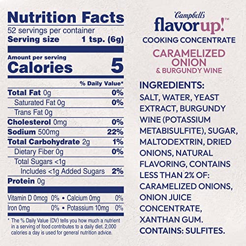Campbellās FlavorUp! Caramelized Onion and Burgundy Wine Cooking Concentrate, 11 Oz Bottle