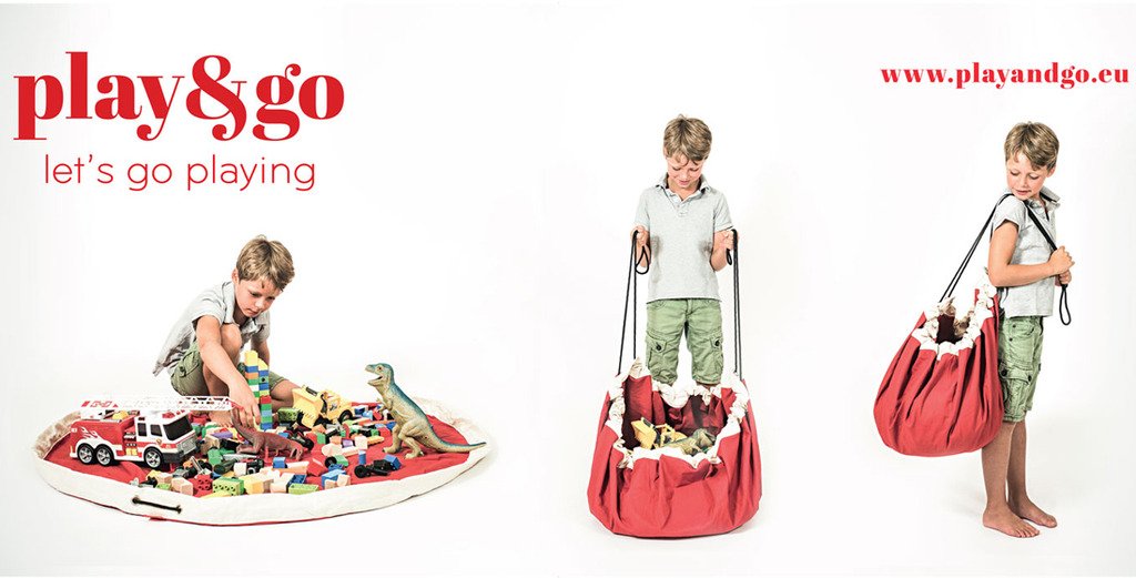Play & Go Drawstring Play Mat Storage Bag for Children - Kids Toy Storage Organizer - Drawstring Toy Bag - Large 55" Play Mat for Toddlers Toys and Bag for Storage - Football