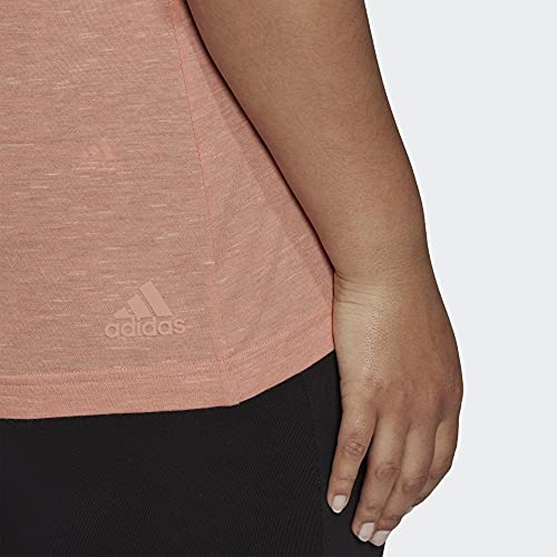 adidas Women's Sportswear Winners 2.0 T-Shirt, Ambient Blush Melange, Large
