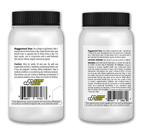 Avry Labs Mass Stack Anabolic Supplement Bundle, M1-BOL and 17-BOL Support Hardening, Cutting, Vascularity, Muscle Growth, Strength, and Mass, 1 Month Supply