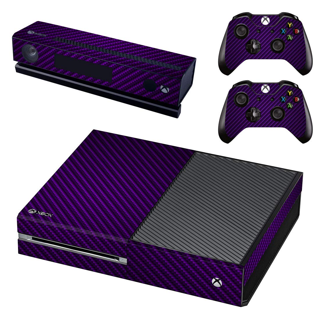 Adventure Games - Carbon Fiber, Amethyst Purple - Playstation 4 Vinyl Console Skin Decal Sticker + 2 Controller Skins Set - Compatible with XBOX ONE ORIGINAL gaming console systems