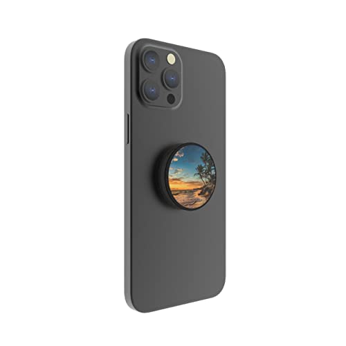 FAB POPS Magnetic Phone Grip with Collapsible AIRPOP Technology and Built in Magnets Made in The USA Tropical Sunset
