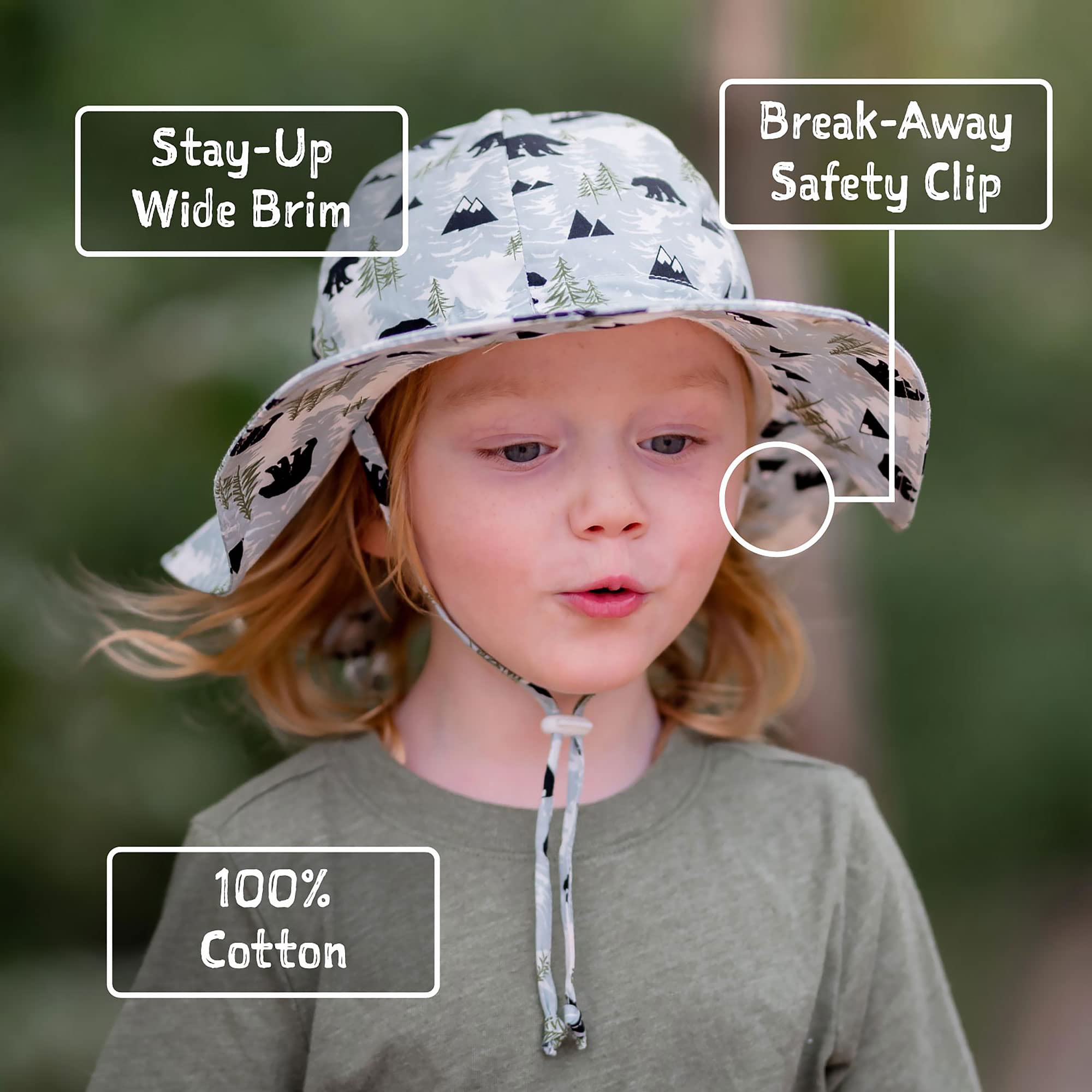 JAN & JUL Cotton Floppy Sun-Hat for Toddler Boy with UV Protection (M: 6-24 Months, Dino)