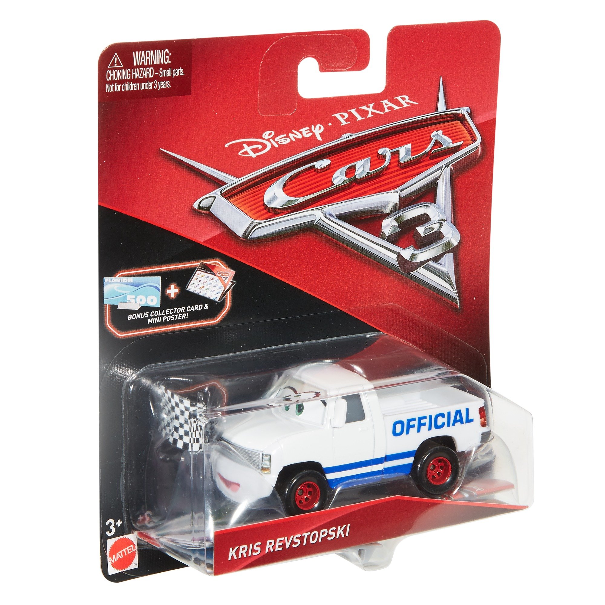 Disney Car Toys 3 Pickup Truck w/ Flag Die-cast Vehicle