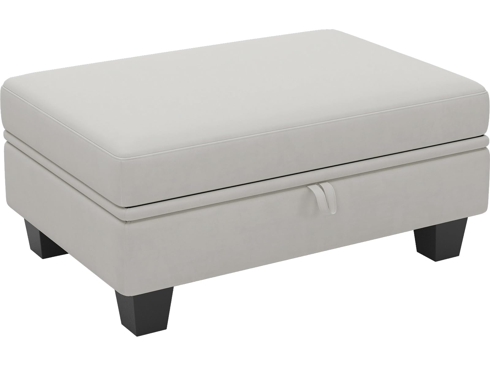 Belffin Convertible Storage Ottoman Module for Modular Sectional Sofa, Grey