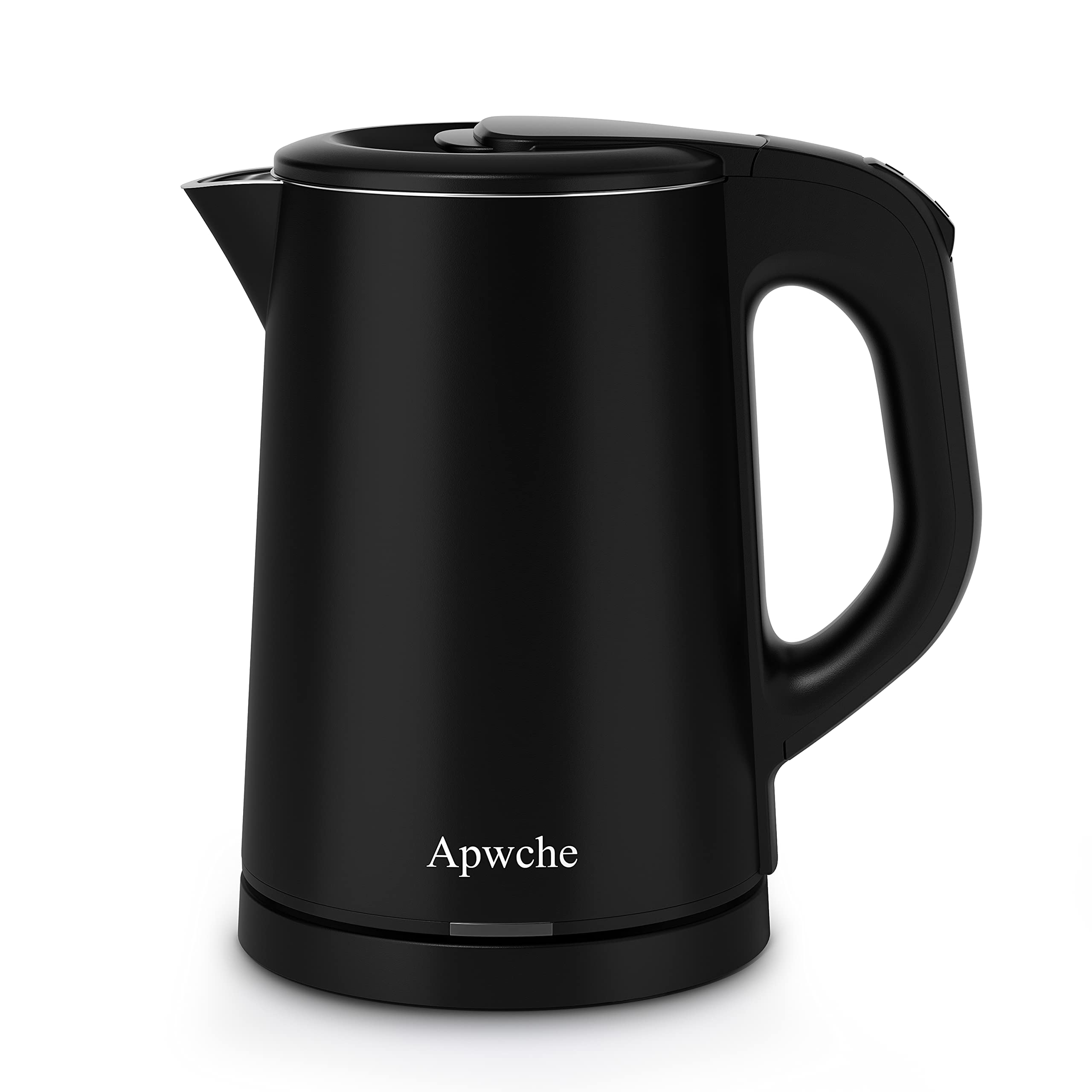 Apwche Small Electric Kettle, Portable Kettle with 304 Stainless Steel Travel Kettle 27oz/0.8L Electric Tea Kettle for Business Trip, Small Electric Kettle with Auto Shut-Off (black)