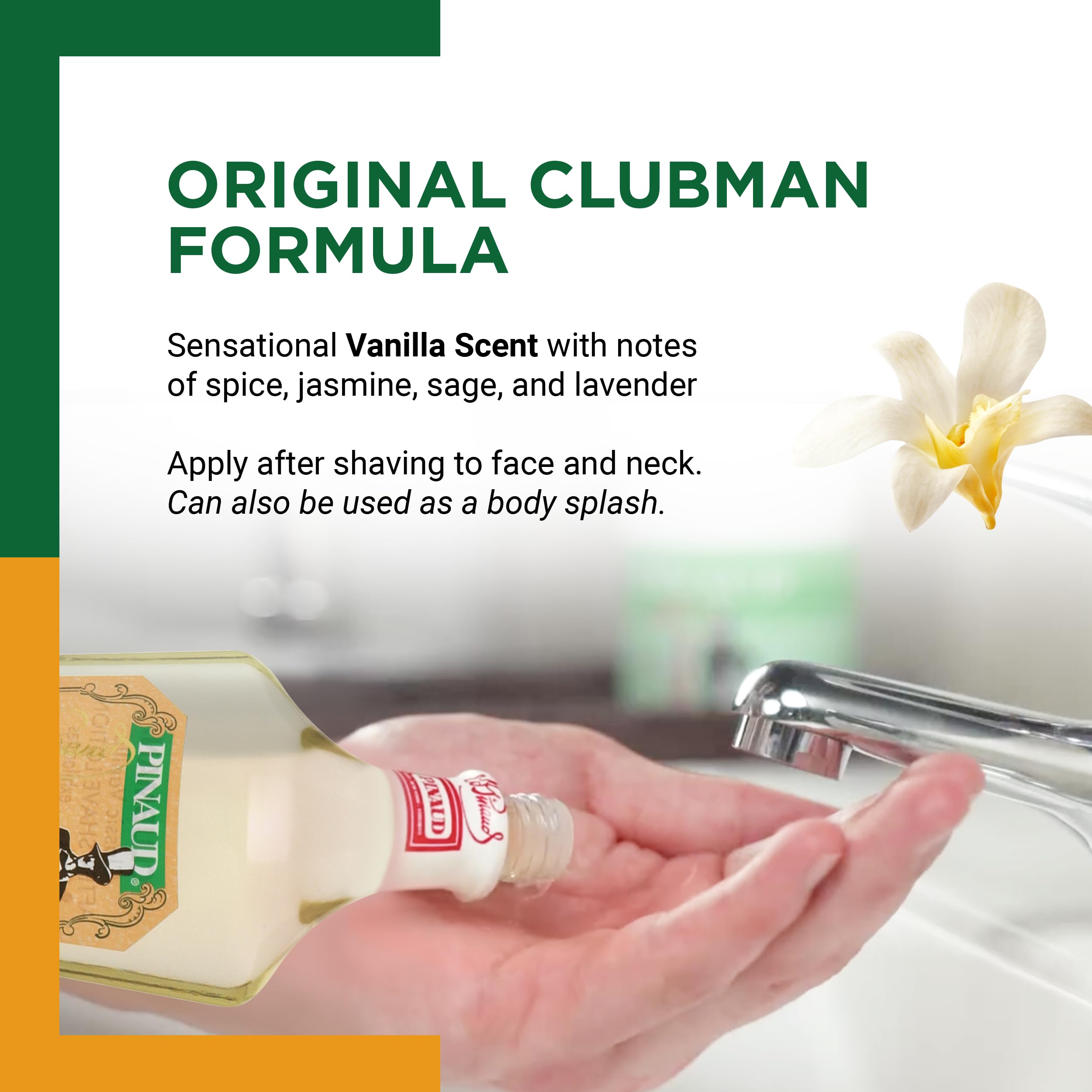 Clubman Pinaud Classic Vanilla After Shave Lotion, 6 Fl Oz (2 Pack)