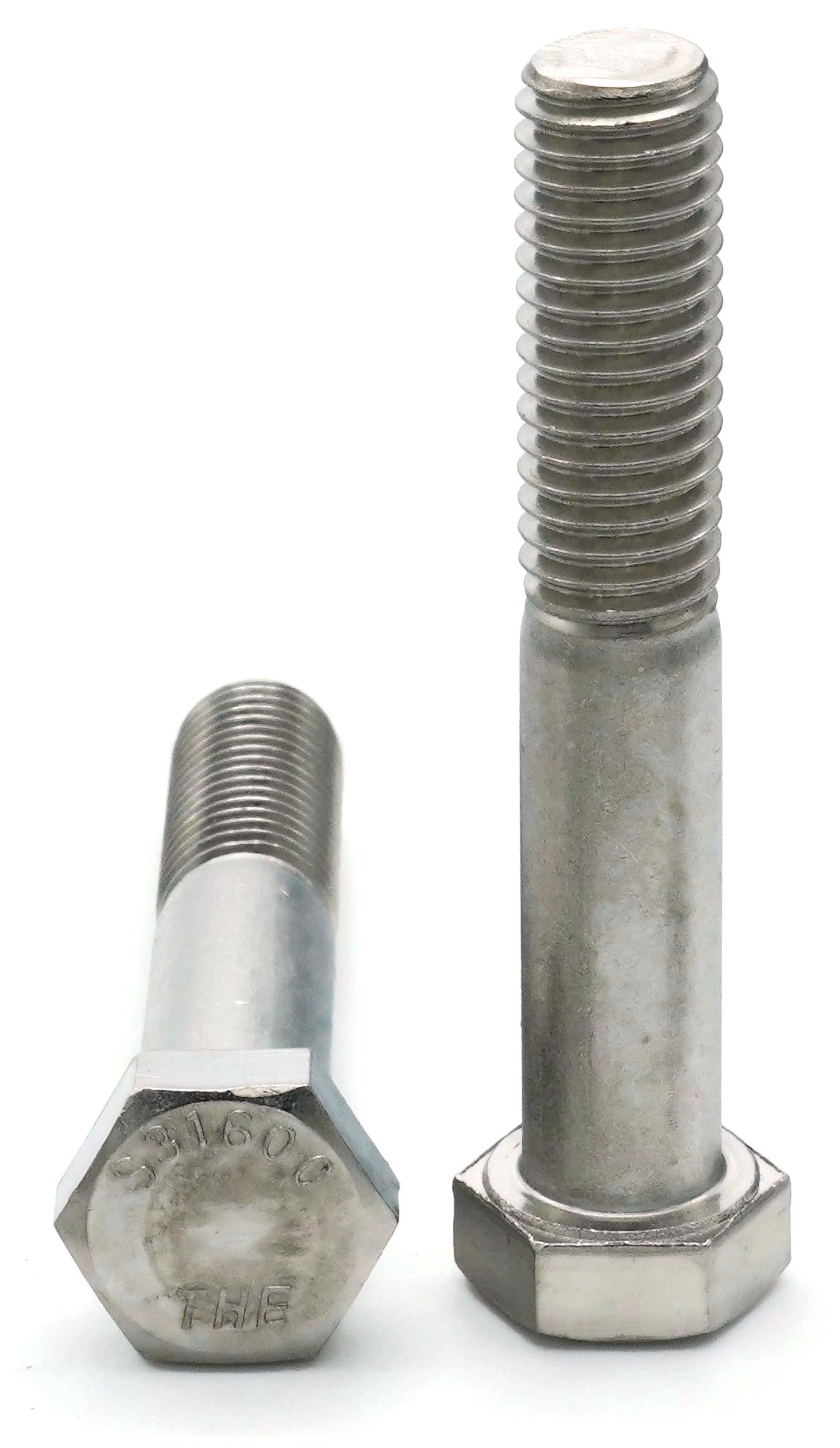 Hex Cap Screws 316 Stainless Steel - 1/2-13 x 4-1/2 Partial Thread Qty-25