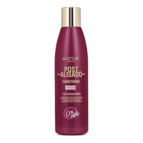 KATIVA Keratin Post Straightening Conditioner (8.45 Fl Oz), Helps Prolong Results After Straightening Treatment for Manageable, Shiny & Smooth Hair, Salt Free, Sulfate Free, Gluten Free, Paraben Free