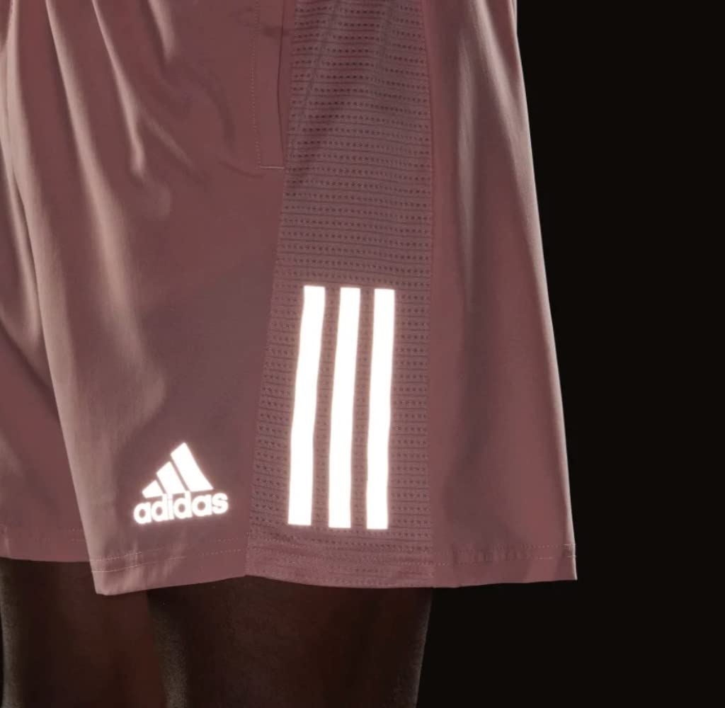adidas Men's Own The Run Shorts, Almost Lime/Reflective Silver Large 5 in
