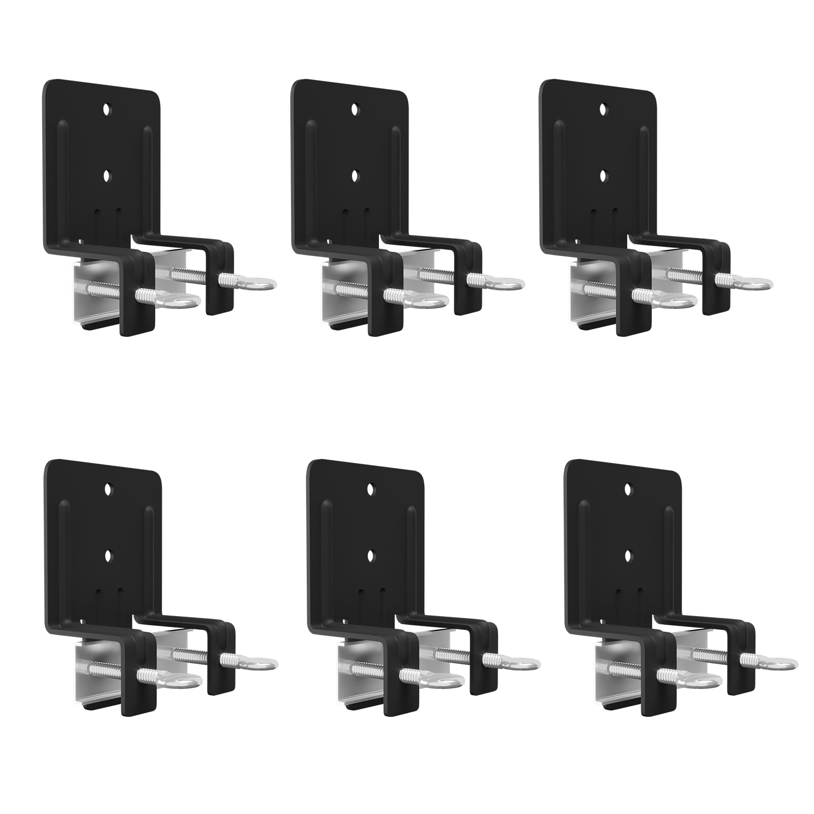 Askeld 6 PCS Non-Slip Mattress Gaskets, Mattress Gripper for Metal Bed Frame, Adjustable Mattress Slide Stopper, Durable Mattress Retainer Bar,Keep Mattress from Sliding,Black