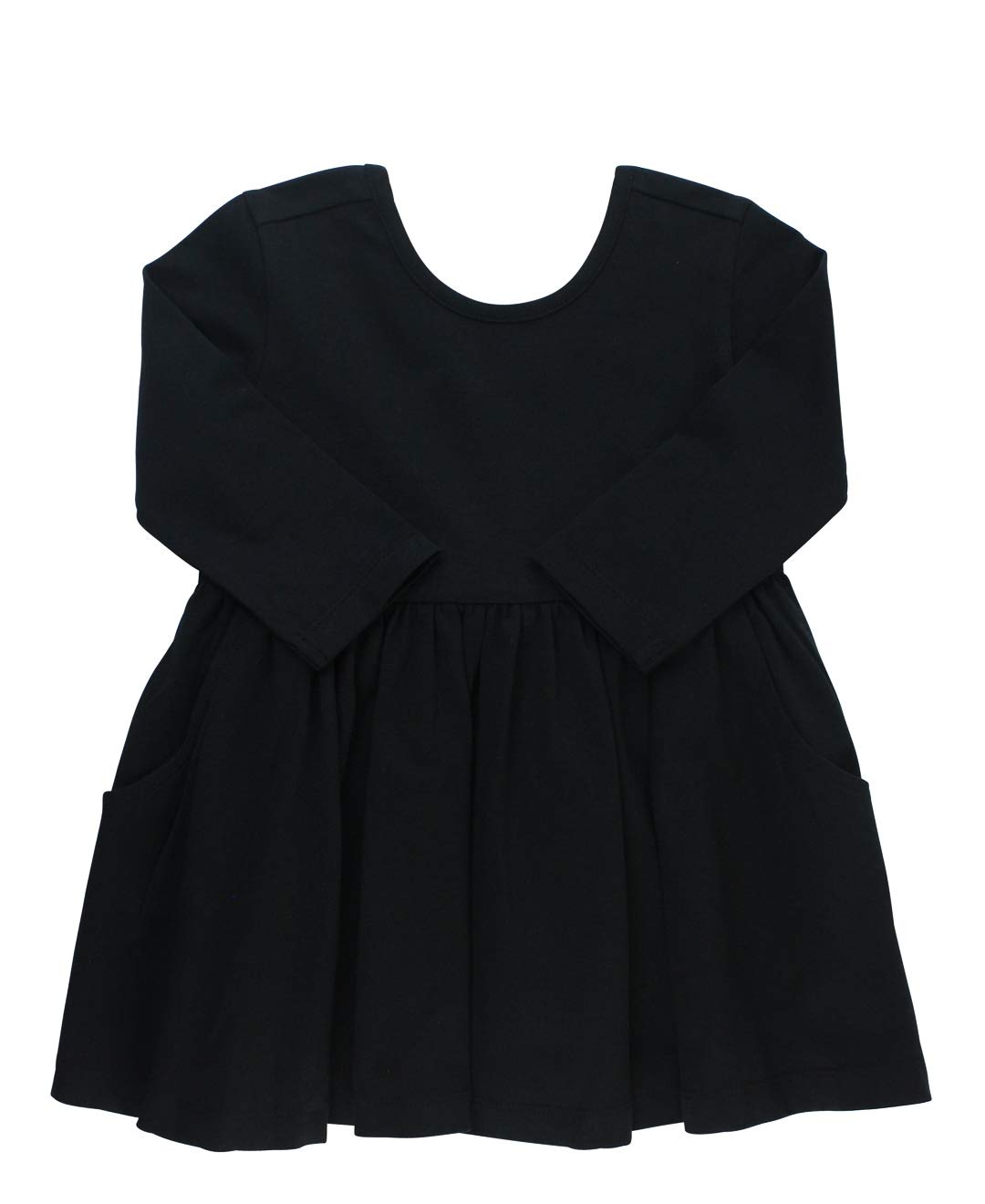 RuffleButts Black Twirl Dress - 3-6m