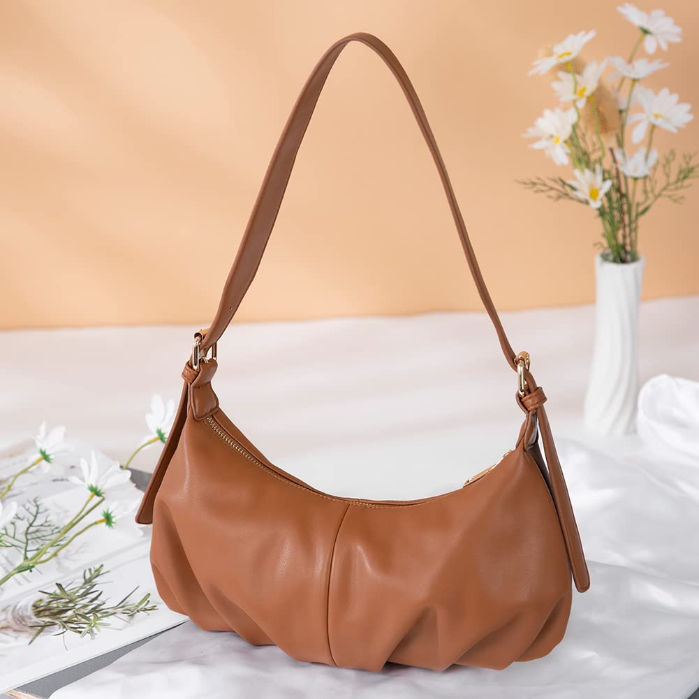 CLUCI Shoulder Bag,Purses for Women Dumpling Small Hobo Bags Vegan Leather Ladies Clutch with Adjustable Strap