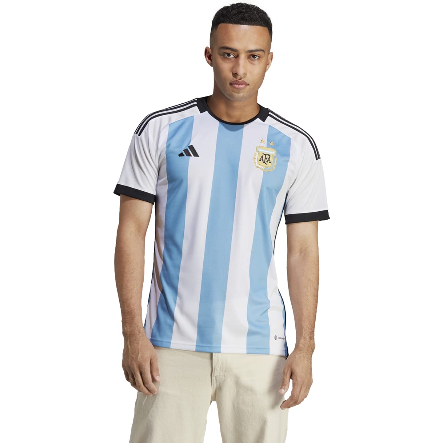 adidas Men's Soccer Argentina 22 Home Jersey (as1, Alpha, m, Regular, Regular, Medium) White/Blue