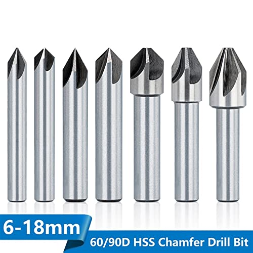 AHAFEI Steel Chamfering 60/90 Degrees Countersink Drill Bit Metal Chamfering Drill Hole 1Pcs (Color : 12X90D)