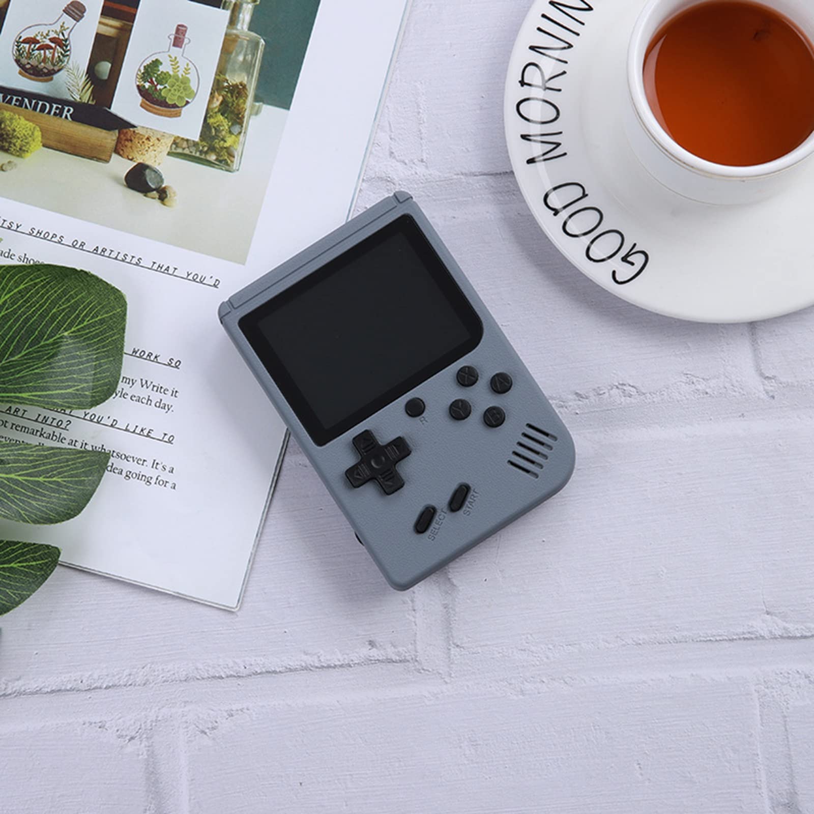 BEYOLO Retro Handheld Game Console，Portable Retro Game Console with 500 Classical FC Games，Support for Connecting TV & Two Players Portable Video GameToys Gifts for Kids Adults (Grey, 8cm2.5cm12cm)