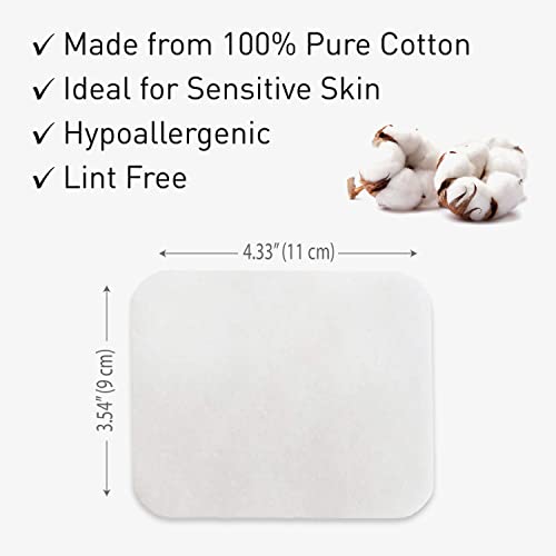DESTALYA Baby Cotton Pads for Diaper Change - Large Cotton Squares for Sensitive Skin - Disposable Cleansing Wipes - Soft Washcloths for Personal Care, Makeup Removal (Maxi Pads 360)