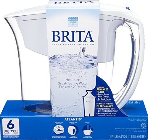 Brita Small 6 Cup Water Filter Pitcher with 1 Standard Filter, BPA Free – Space Saver, White