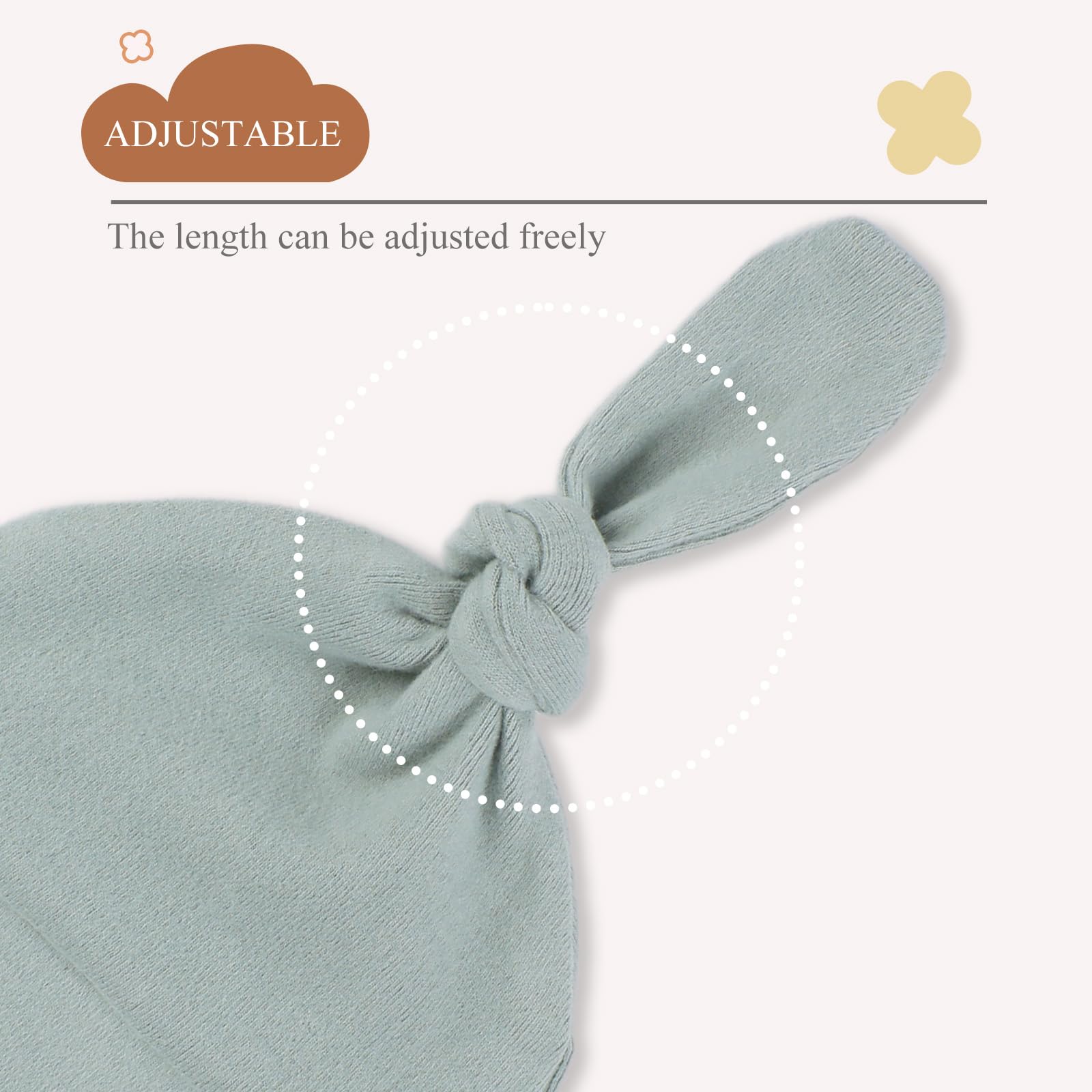 Newborn Hats for Boys Cotton Newborn Beanies Autumn Winter Infant Baby Girls Hat 0-12 Months (4PACK, S)