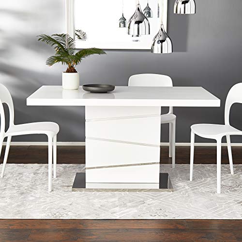 New Spec Glossy Dining Table with perdestal Legs