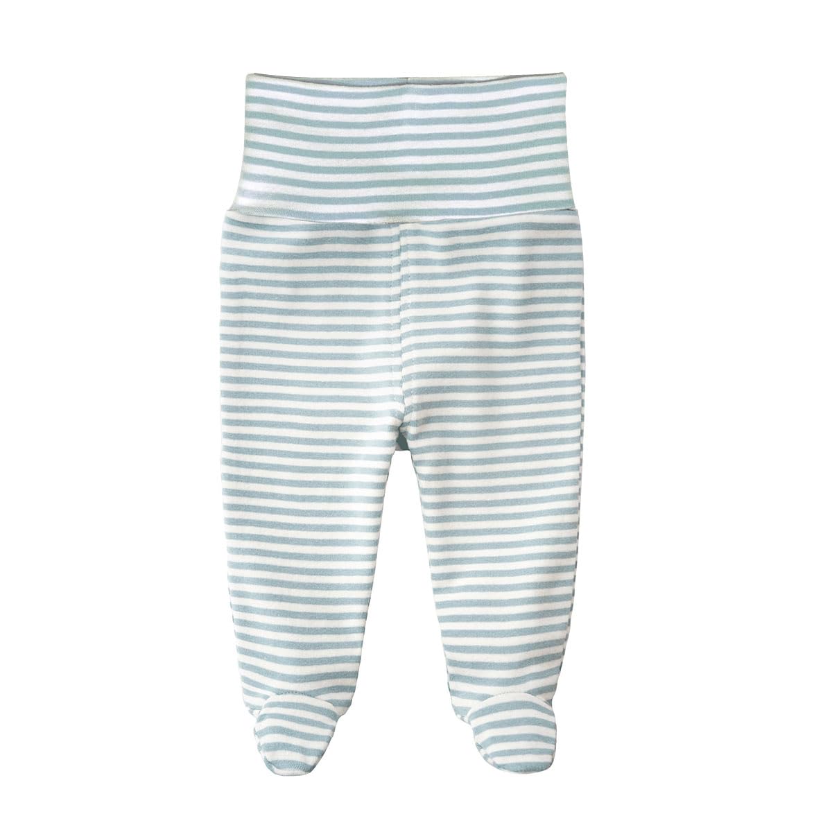Teach Leanbh Infant Baby 3 Pack Footed Pants Cotton High Waist Casual Leggings (12 Months, A)