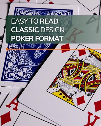 Bullets Playing Cards – Two Decks of Poker Cards – Waterproof Plastic – Easy to Read & Great Feel - Jumbo Index & Two Pips – Including Cut-Card - Professional Playing Cards for Texas Holdem Poker