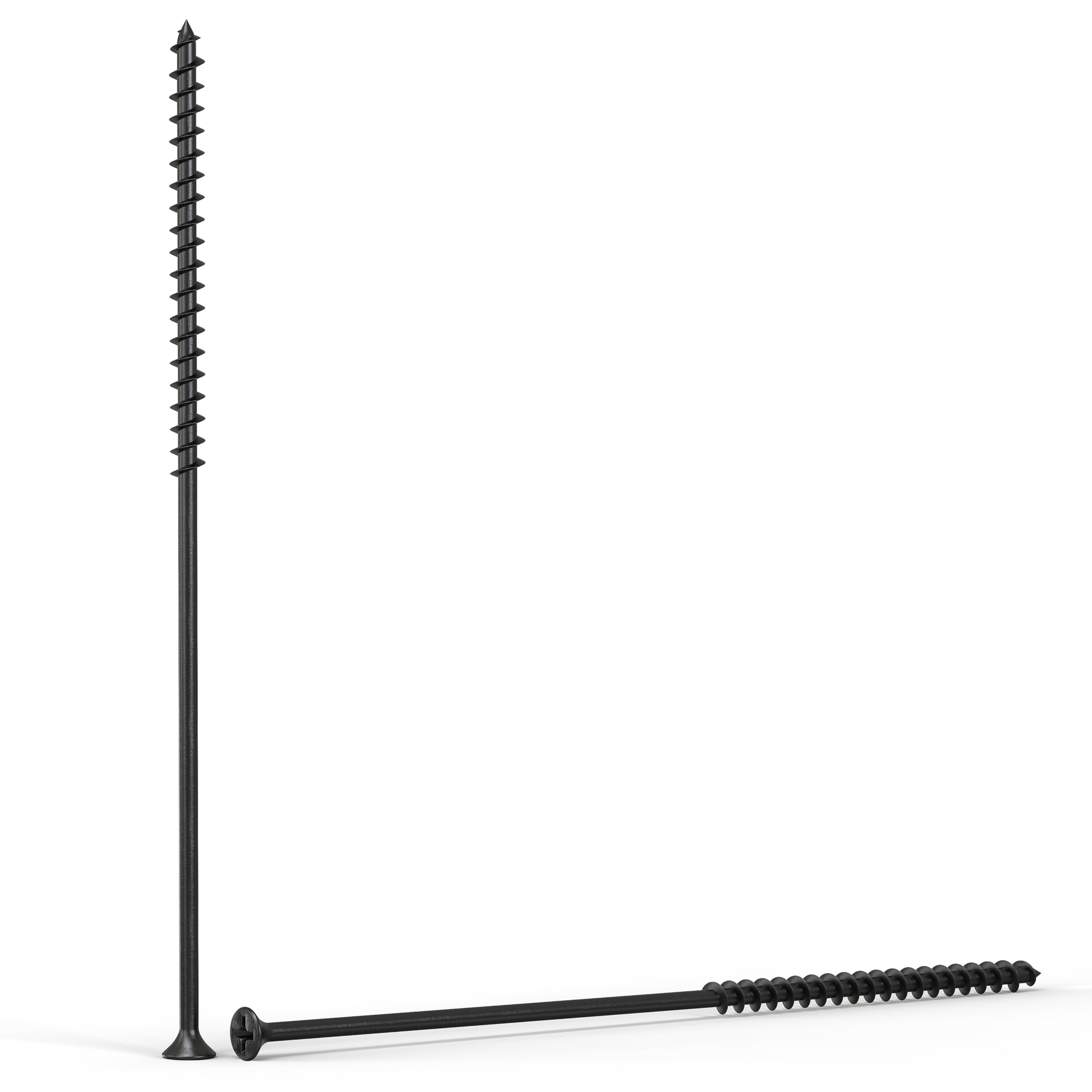 Qualihome #10 Coarse Thread Sharp Point Drywall Screw with Phillips Drive #2 Bugle Head, 1 Lb/Pound, Black, Ideal Screw for Drywall Sheetrock, Wood and More (6 Inch)