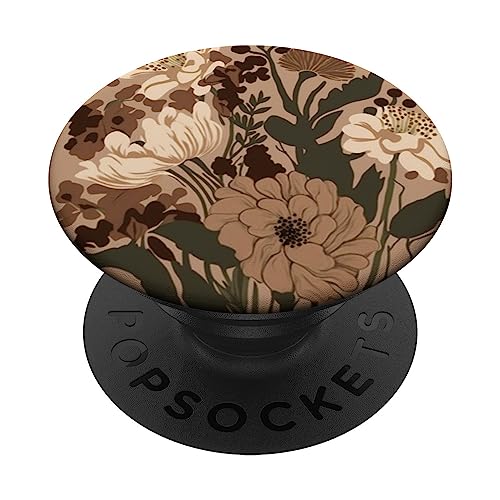 Boho Botanical Beige Brown Exotic Minimalist Tropical PopSockets Swappable PopGrip