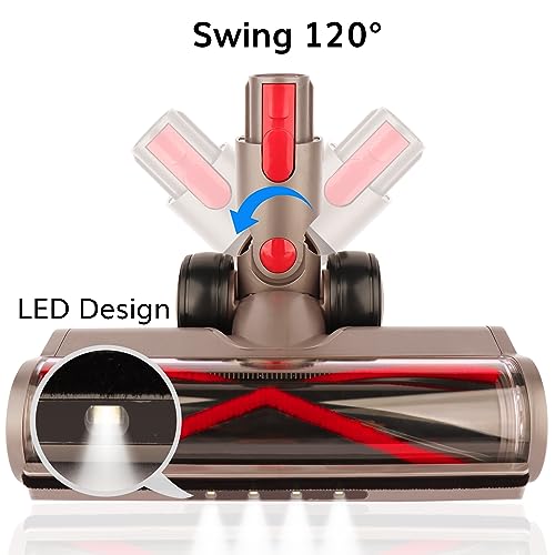 AINUO Direct Drive Cleaner Head Turbine Brush Floor Tool Compatible with V7 V8 V10 V11 V15 Vacuum Cleaner for Carpets, Tiles, Floors
