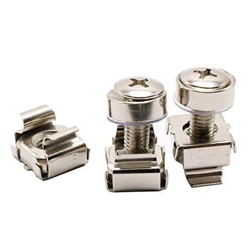 HH FASTENERS M6x20mm Mounting Screws M6 Washers M6 Cage Nut Assortment Kit for Server Rack and Cabinet,Pack 50