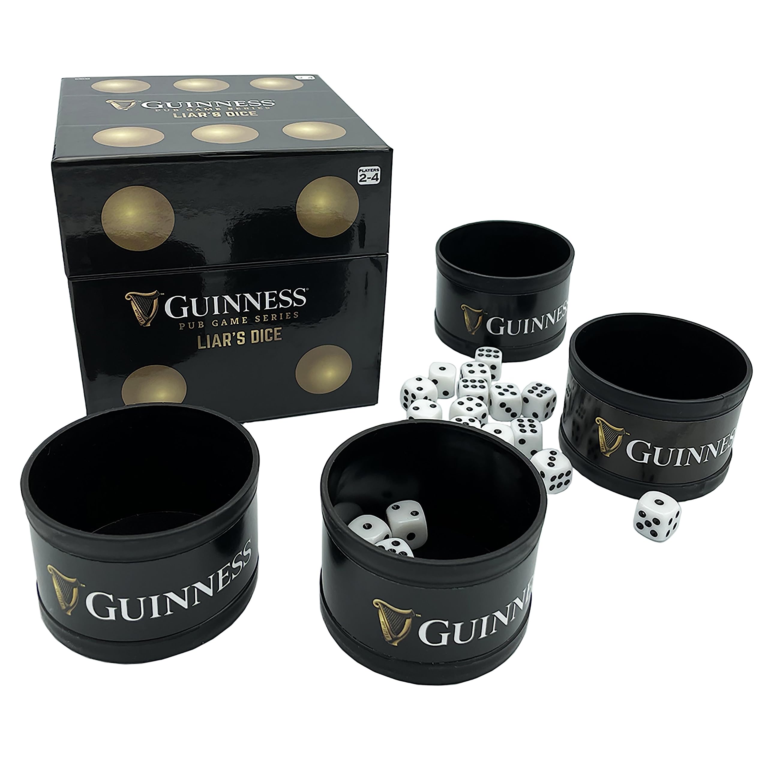 Front Porch Classics | Guinness Pub Games Series Liar's Dice, Traditional Pub Dice Game Officially Licensed by The Makers of Guinness Stout Beer
