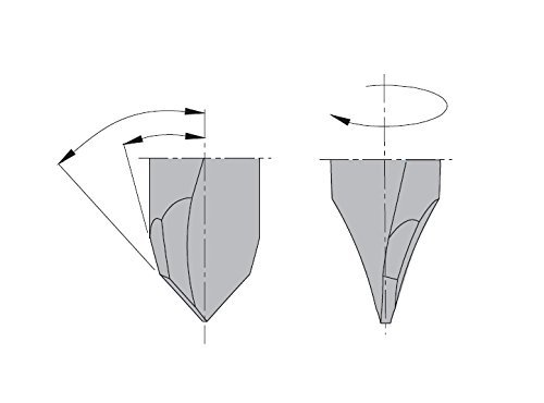 CMT 314.120.11 2 Flute Dowel Drill for Through Holes, 12mm (15/32") Diameter, 10x26mm Shank, Right-Hand Rotation