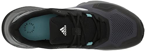 adidas Women's Terrex Soulstride Trail Running Shoes, Black/Crystal White/Mint Ton, 7.5