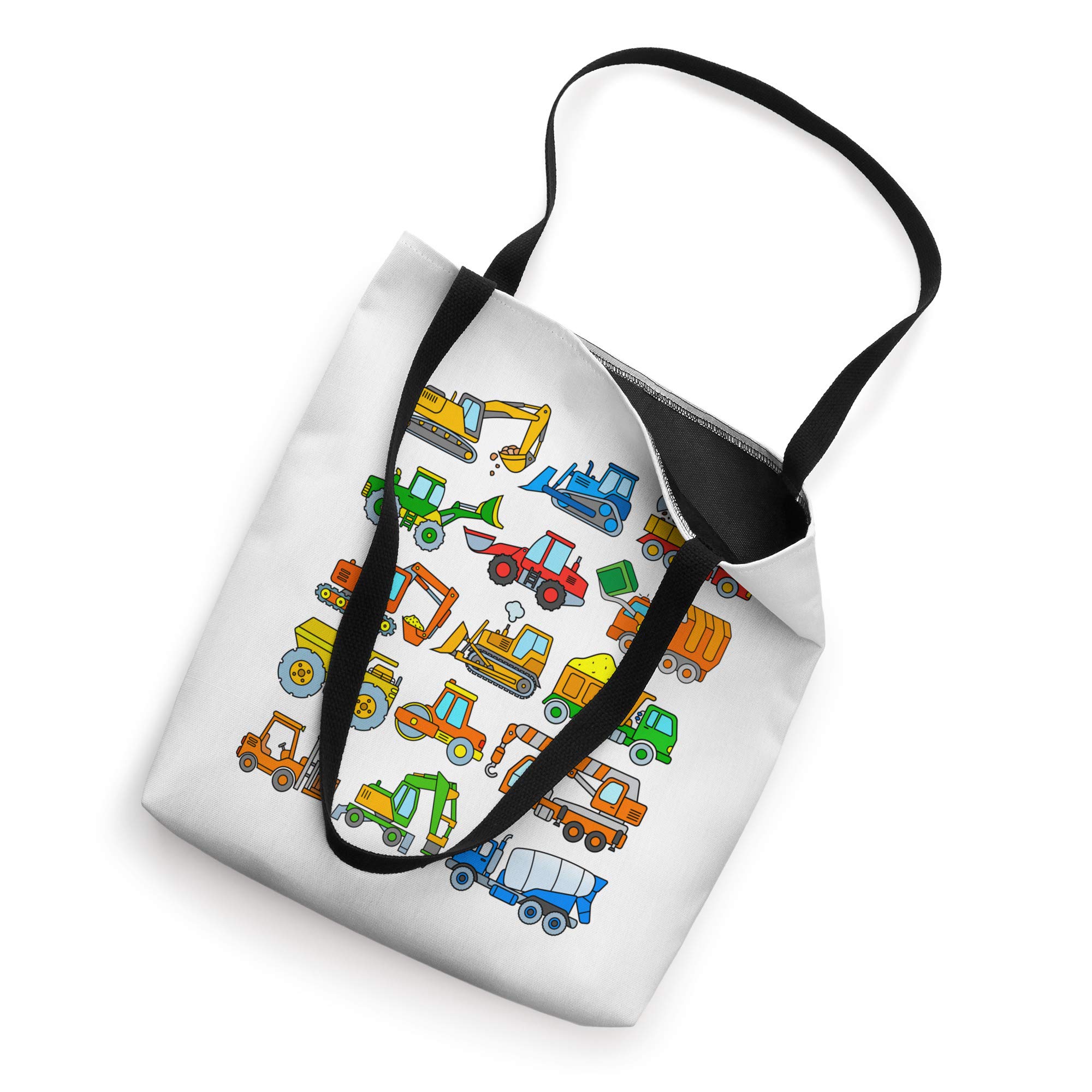 Digger Truck Boys Toddlers Kids Trucks Construction Vehicles Tote Bag