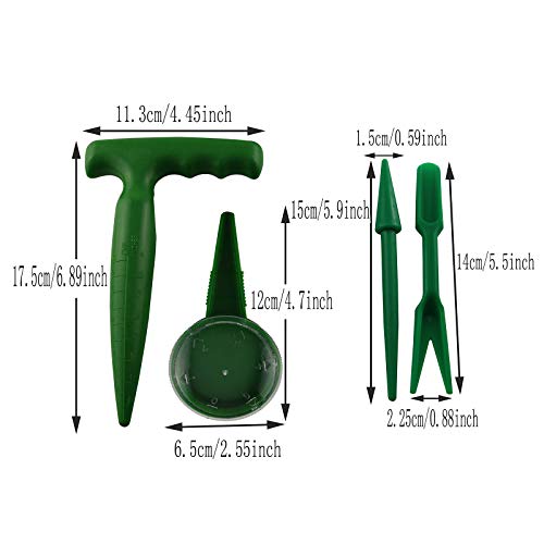 AXLIZER Set of 6 Gardening Tools Hand Planter Seedling Remover Seedling Lifter Seed Planter Tool