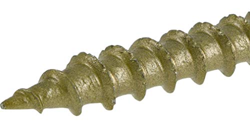 Power Pro 48604 Wood Screws, #10 x 4", Premium Outdoor Deck Screws, Rust Resistant, Epoxy Coated Bronze, 1lb Box, 52 pcs