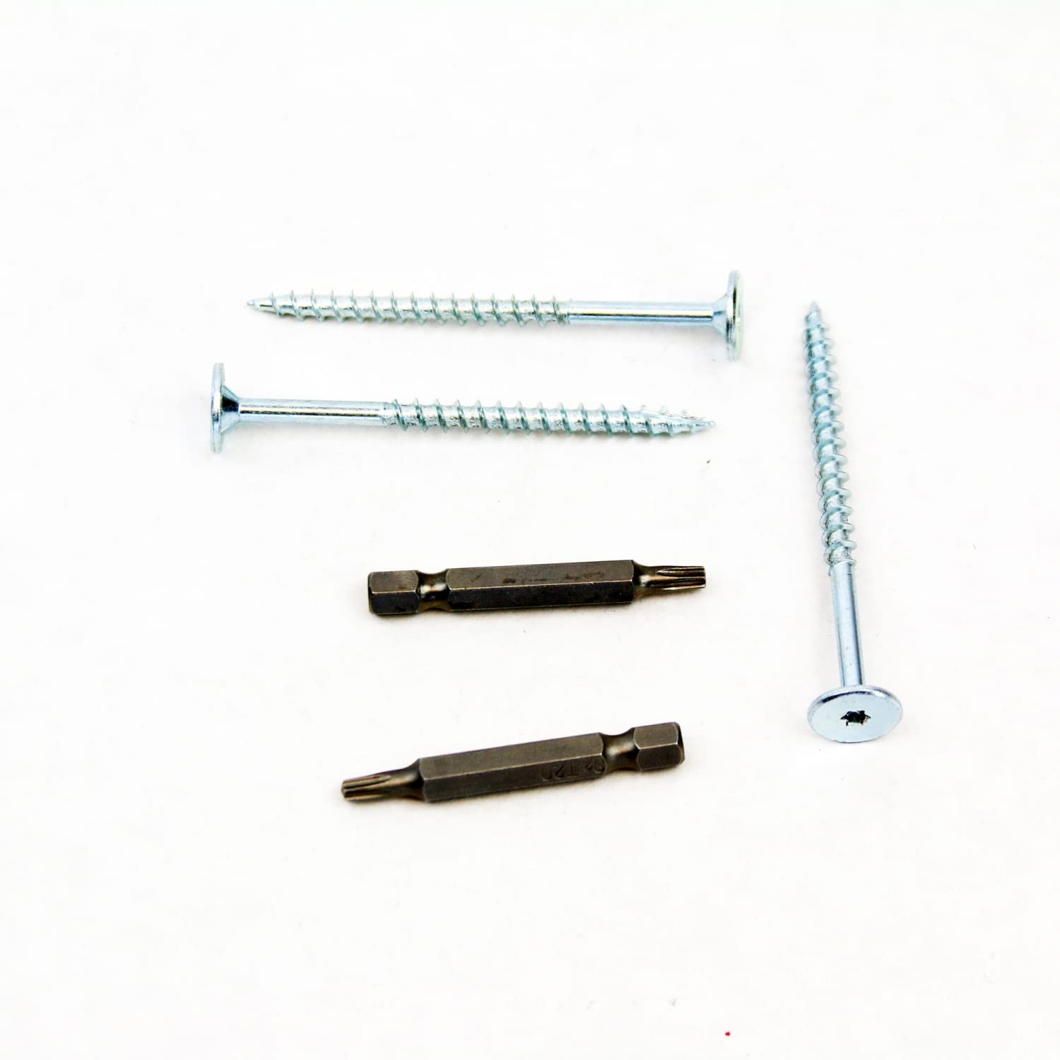 FastCap PowerHead Wood Screws with Flat Head - Self-Tapping Point - 3" Length, #2 Square Drive, Zinc Finish, 50-Pack - 99962