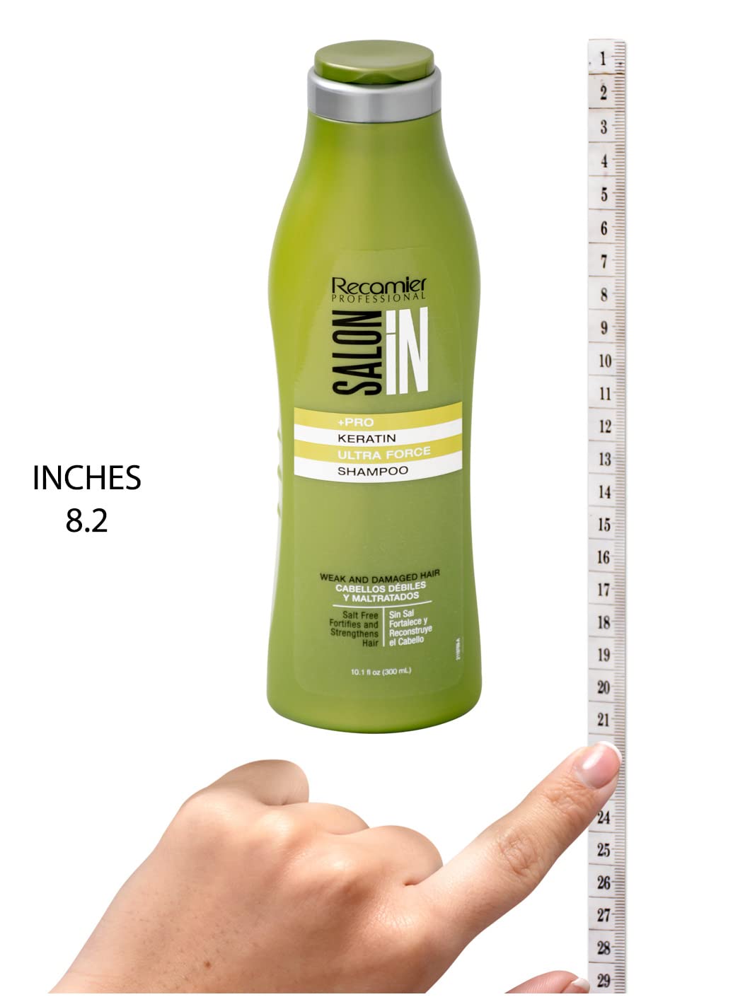 Recamier Professional Salon In +Pro Keratin Ultra Force Hair Shampoo 10.1 - Champu Keratina para el Cabello Debil y Maltratado
