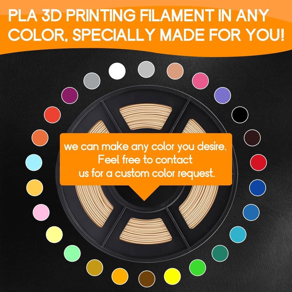 Wellshow/SunTop Wood PLA 3D Printer Filament 1.75mm, After-Sales Service, PLA Woodlike Filament, 15% Wood Powder Added, 1kg(2.2lbs) Spool