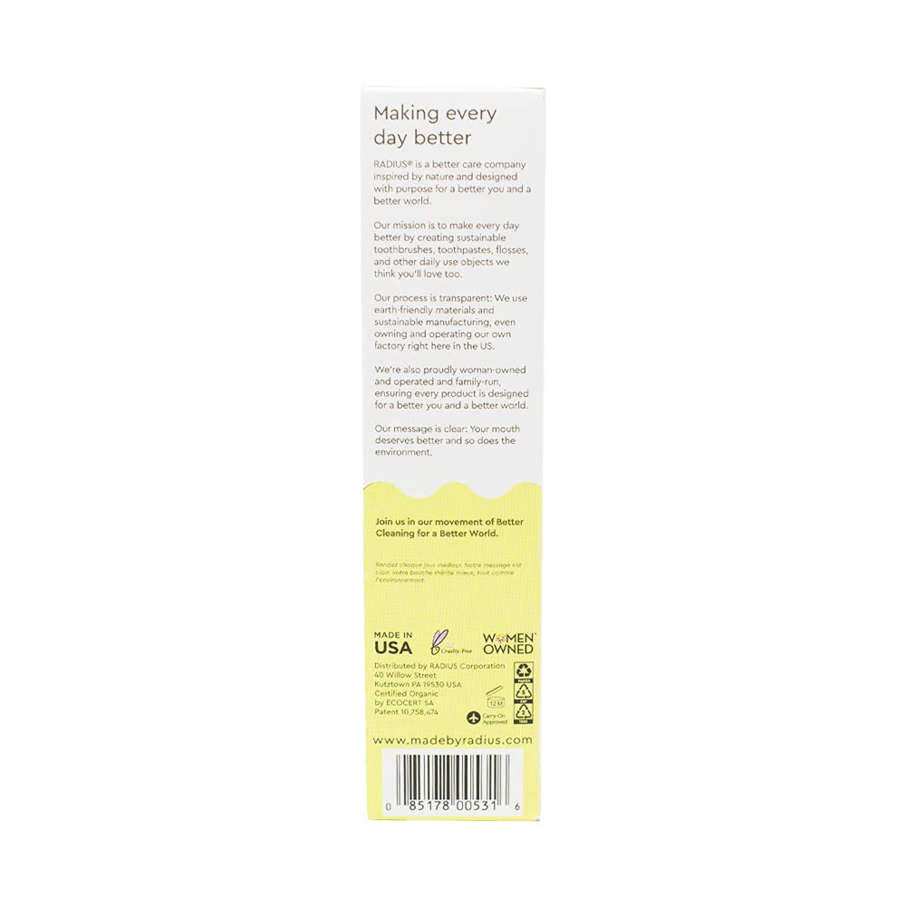 Radius USDA Kids Organic Toothpaste, Coconut Banana, 3 Oz (Pack of 1)