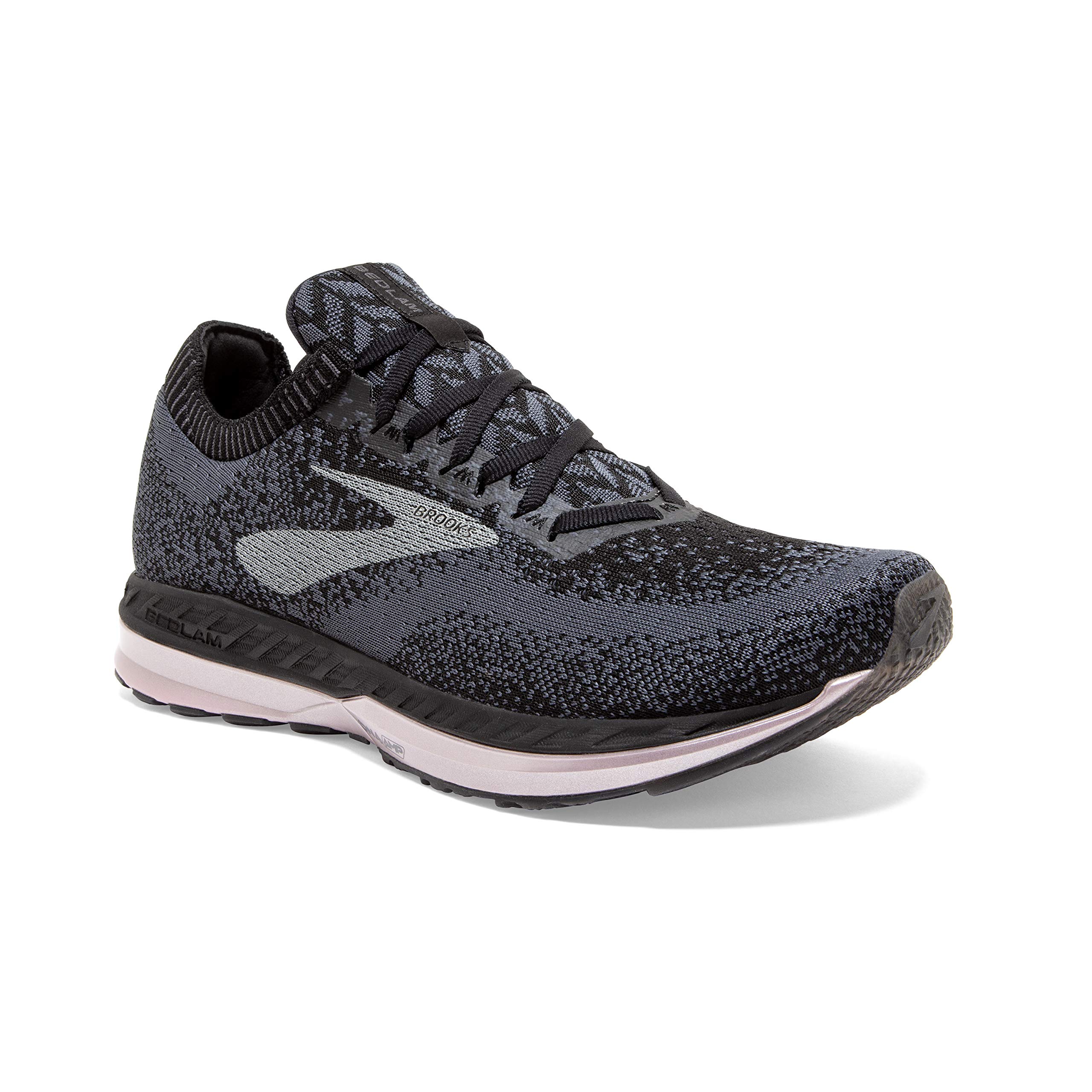 Brooks Womens Bedlam Running Shoe - Black/Black/Rose - B - 11.0