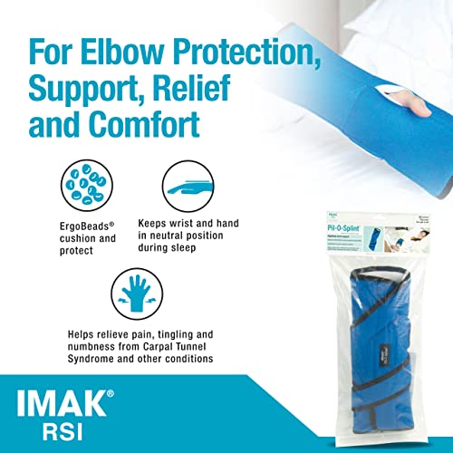 Brownmed - IMAK RSI Pil-O-Splint - Wrist Brace & Immobilizer for Carpal Tunnel - Wrist Support with Removable Splint for Customizable Comfort - Nighttime Splint